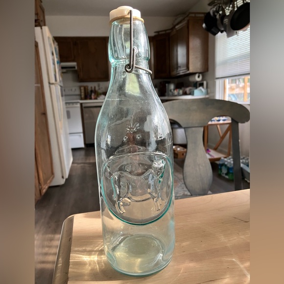 Accents | Vintage Absolutely Pure Milk Glass Dairy Bottle | Poshmark
